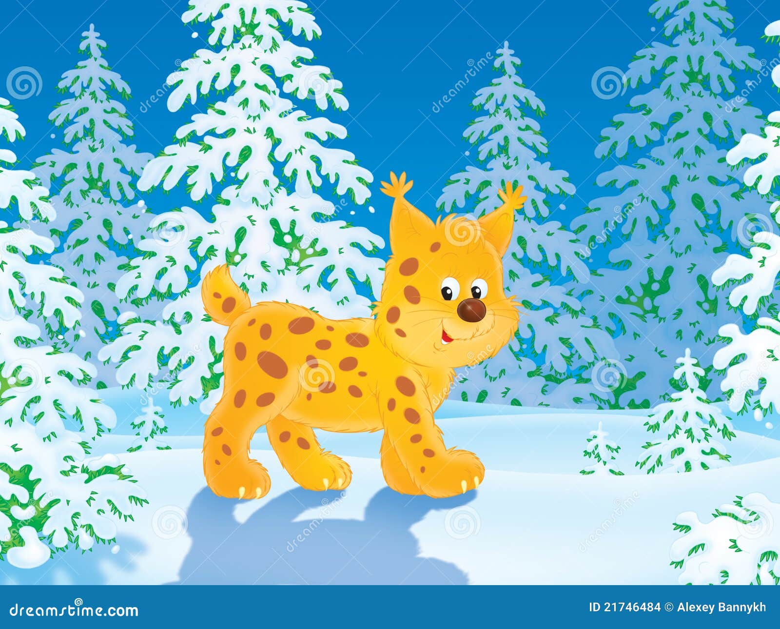 Lodjur stock illustrationer. Illustration av färg, angus - 21746484