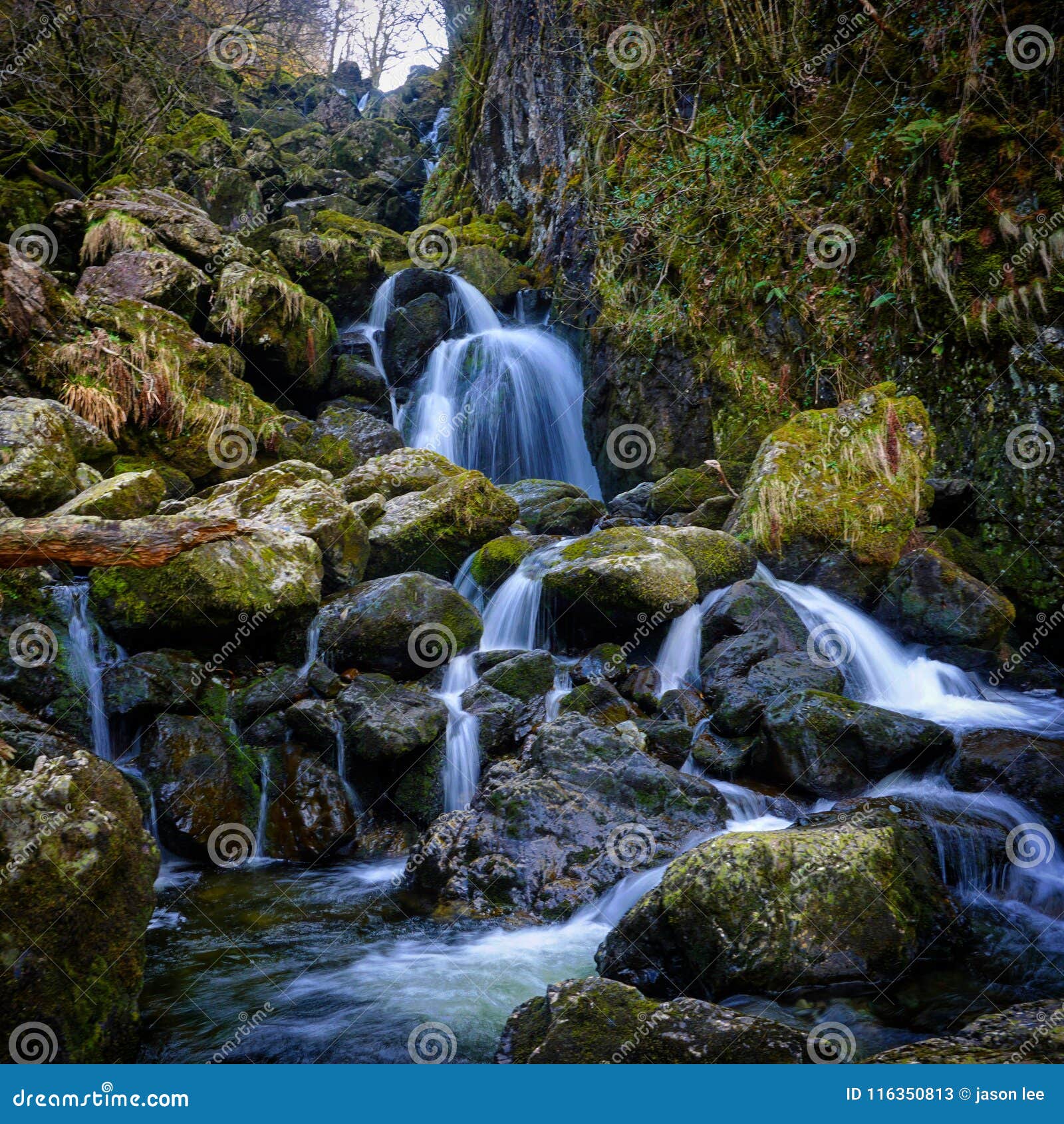 Lodore falls stock image. Image of outdoors, waterfalls - 116350813