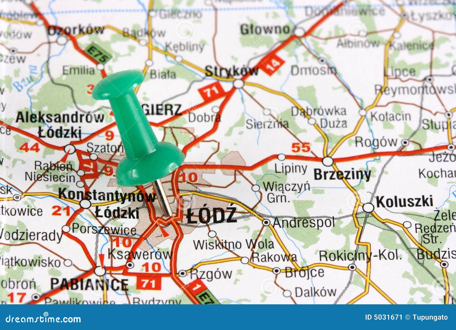 Lodz stock image. Image of streetmap, andrespol, atlas - 5031671