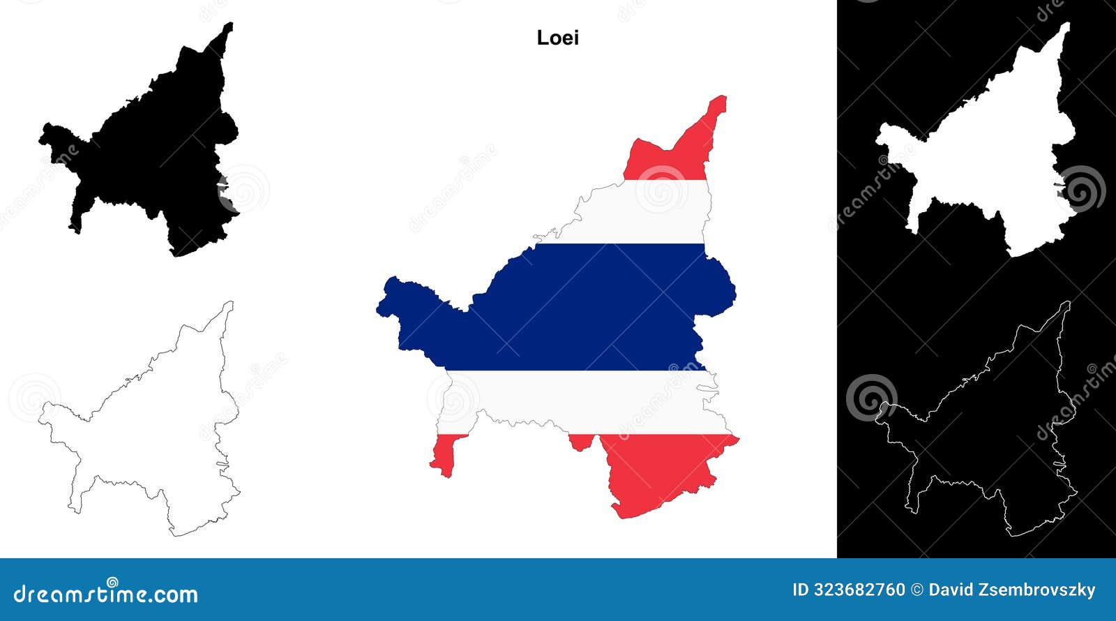 Loei Map. Vector Map Of Thailand Design Template With Outline Graphic ...