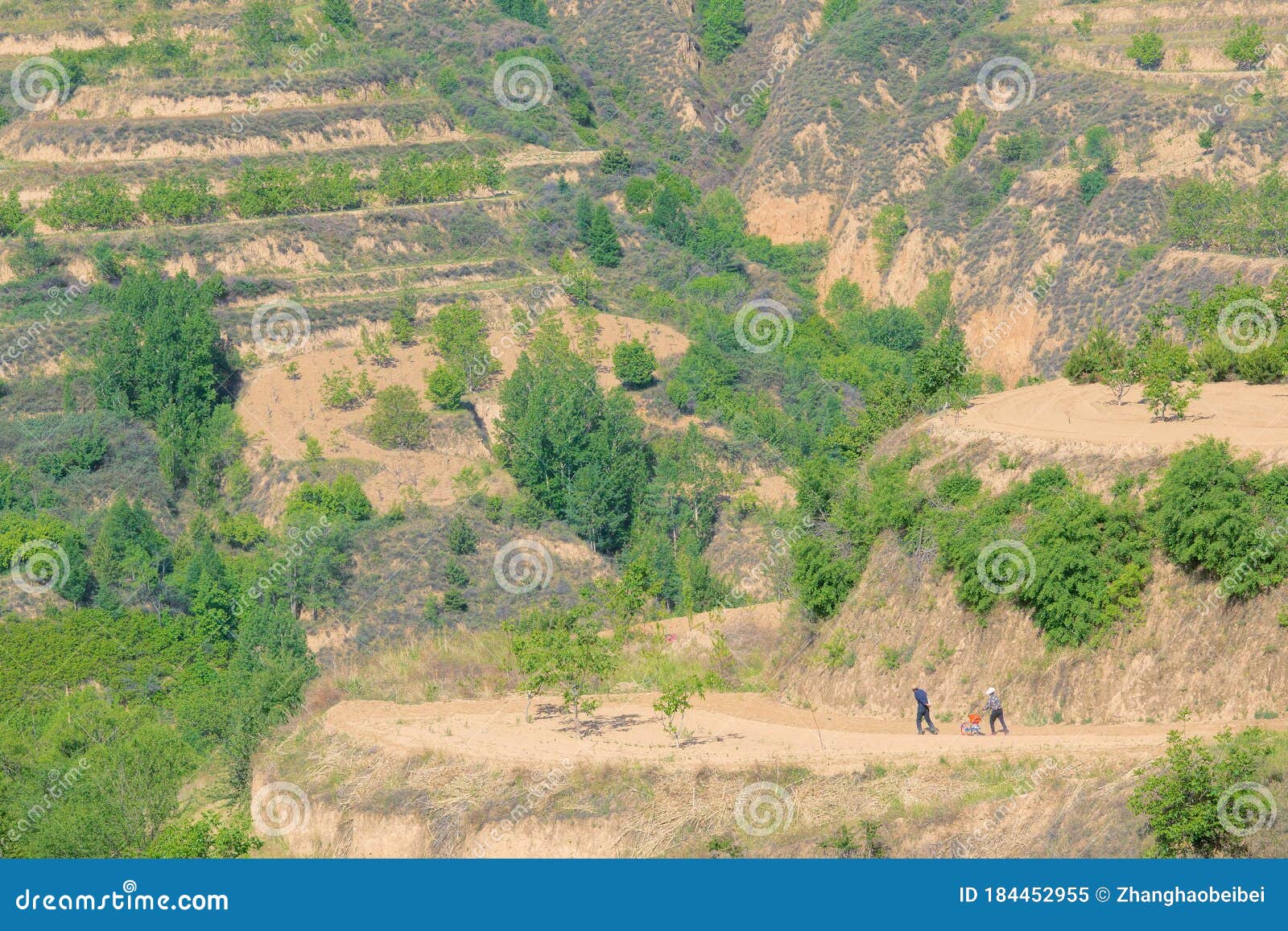 Loess Plateau scenery stock image. Image of terrace - 184452955