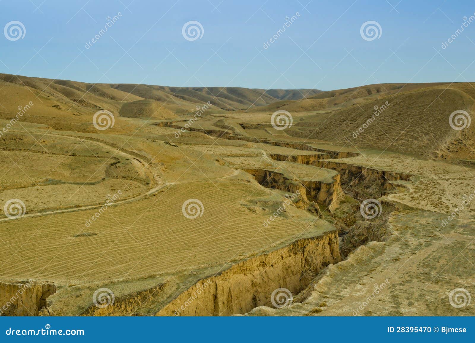 Loess Plateau in spring stock photo. Image of gansu, loess - 28395470