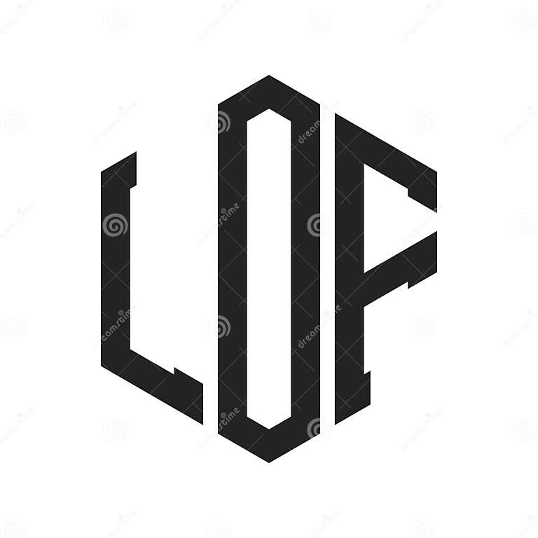 LOF Logo Design. Initial Letter LOF Monogram Logo Using Hexagon Shape ...