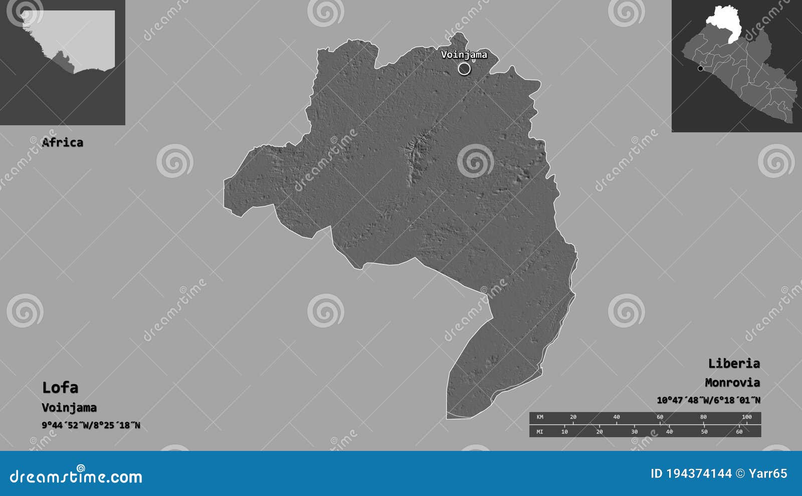 Lofa, County of Liberia,. Previews. Bilevel Stock Illustration ...