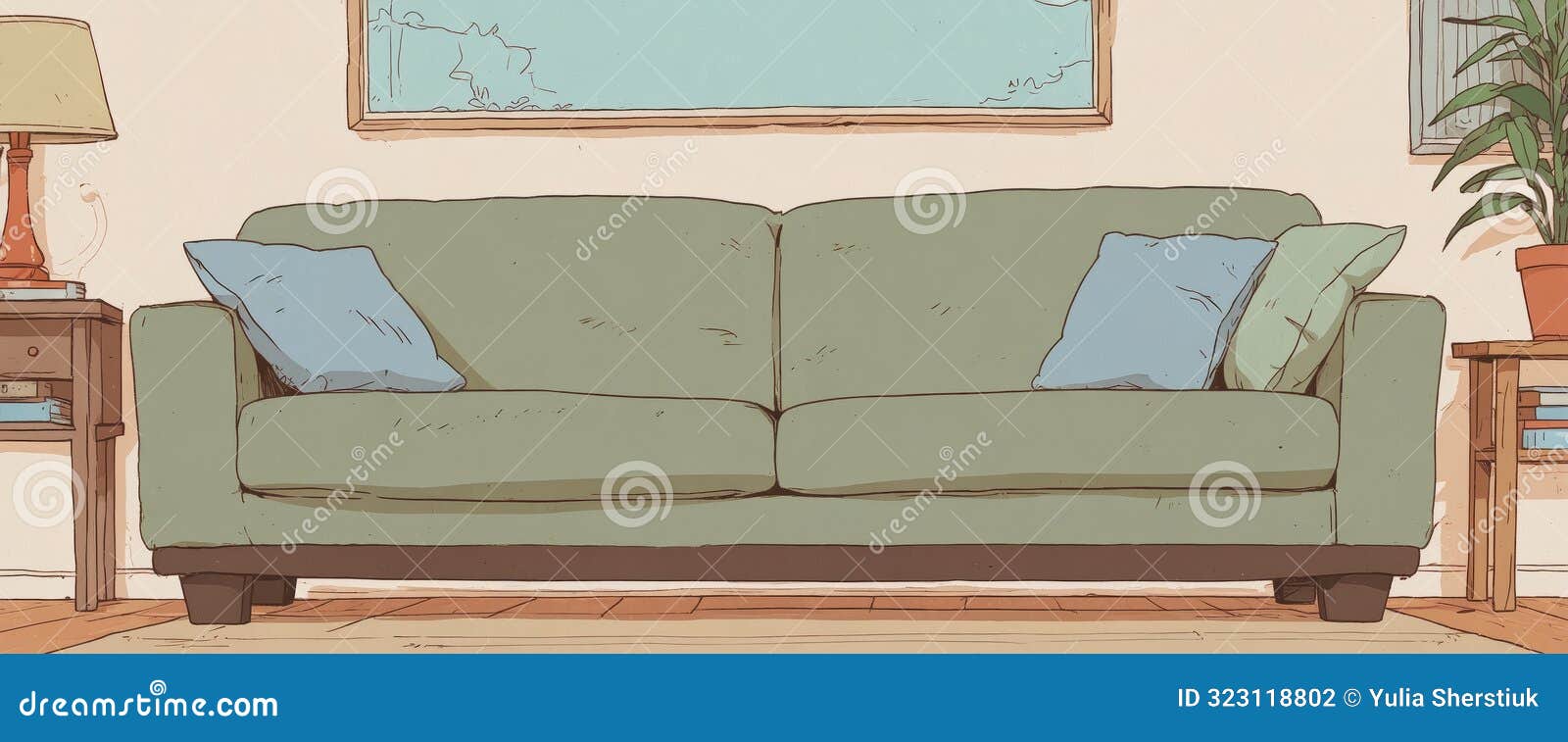 Lofi Animation, Cozy Sofa, Animated Background Video. Stock Photography ...