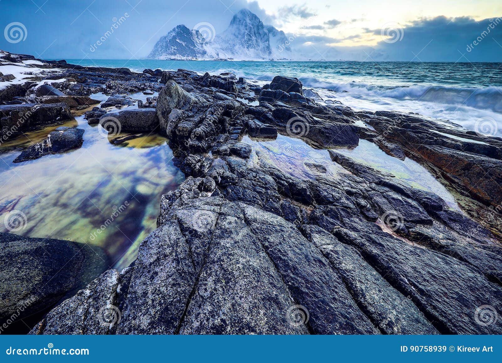 Lofoten Islands. Beautiful Norway Spring Landscape. Stock Image - Image ...