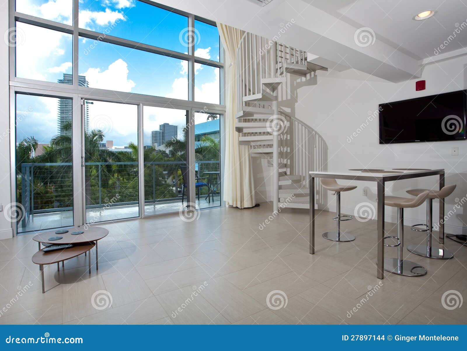 Loft View stock photo. Image of tile, interior, loft - 27897144