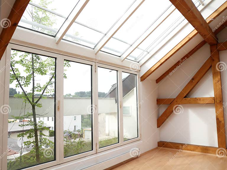 Loft Windows and Sky Lights Stock Photo - Image of house, lights: 20038906