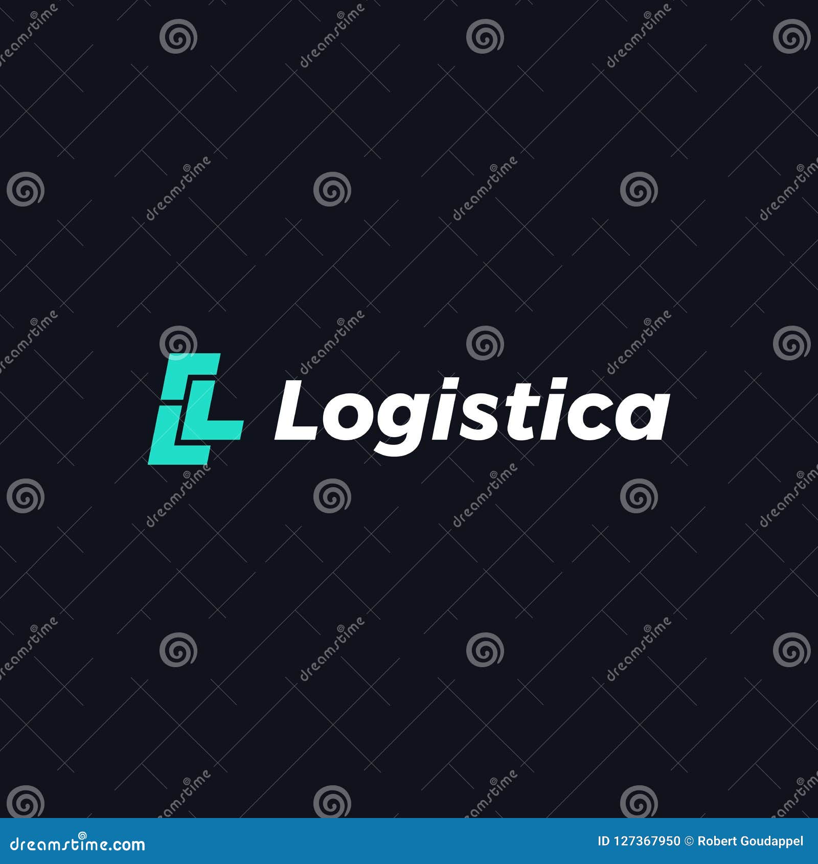 Logística Azul Logo with Three Arrows Vector Ilustración del Vector ...