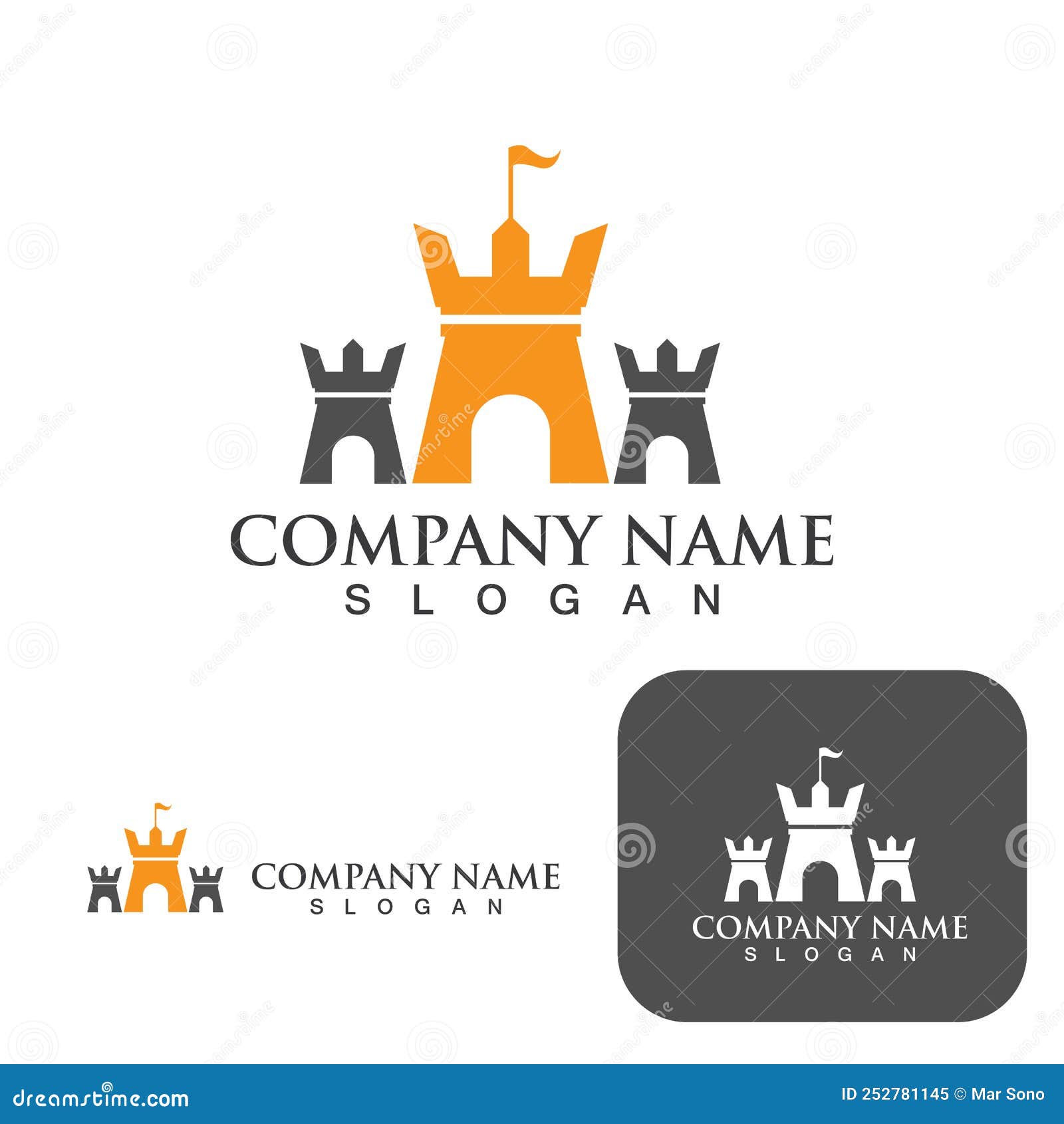 Logótipo E Símbolo Da Fortaleza Ilustração do Vetor - Ilustração de ...