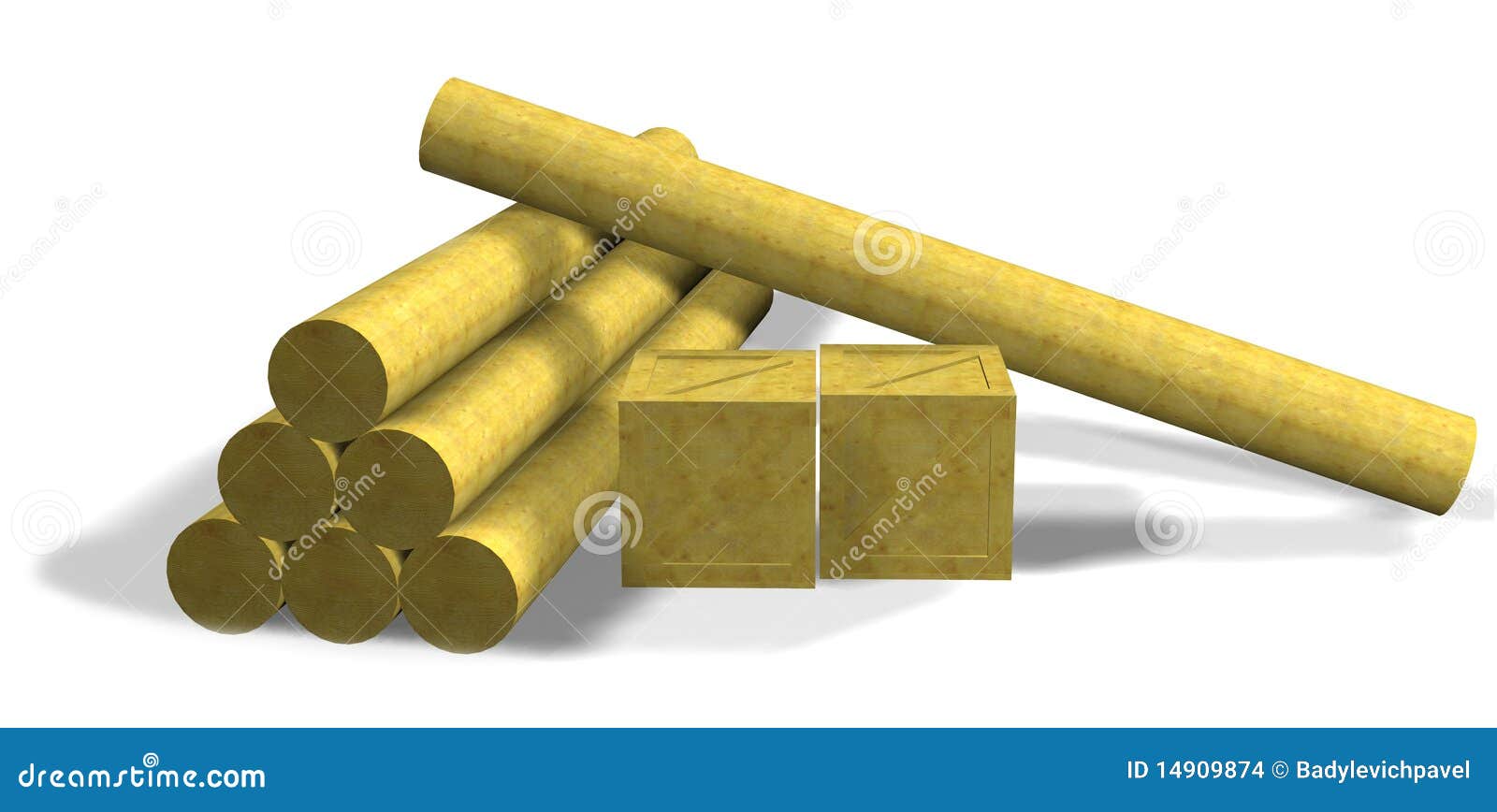 Log and box stock illustration. Illustration of hardware - 14909874