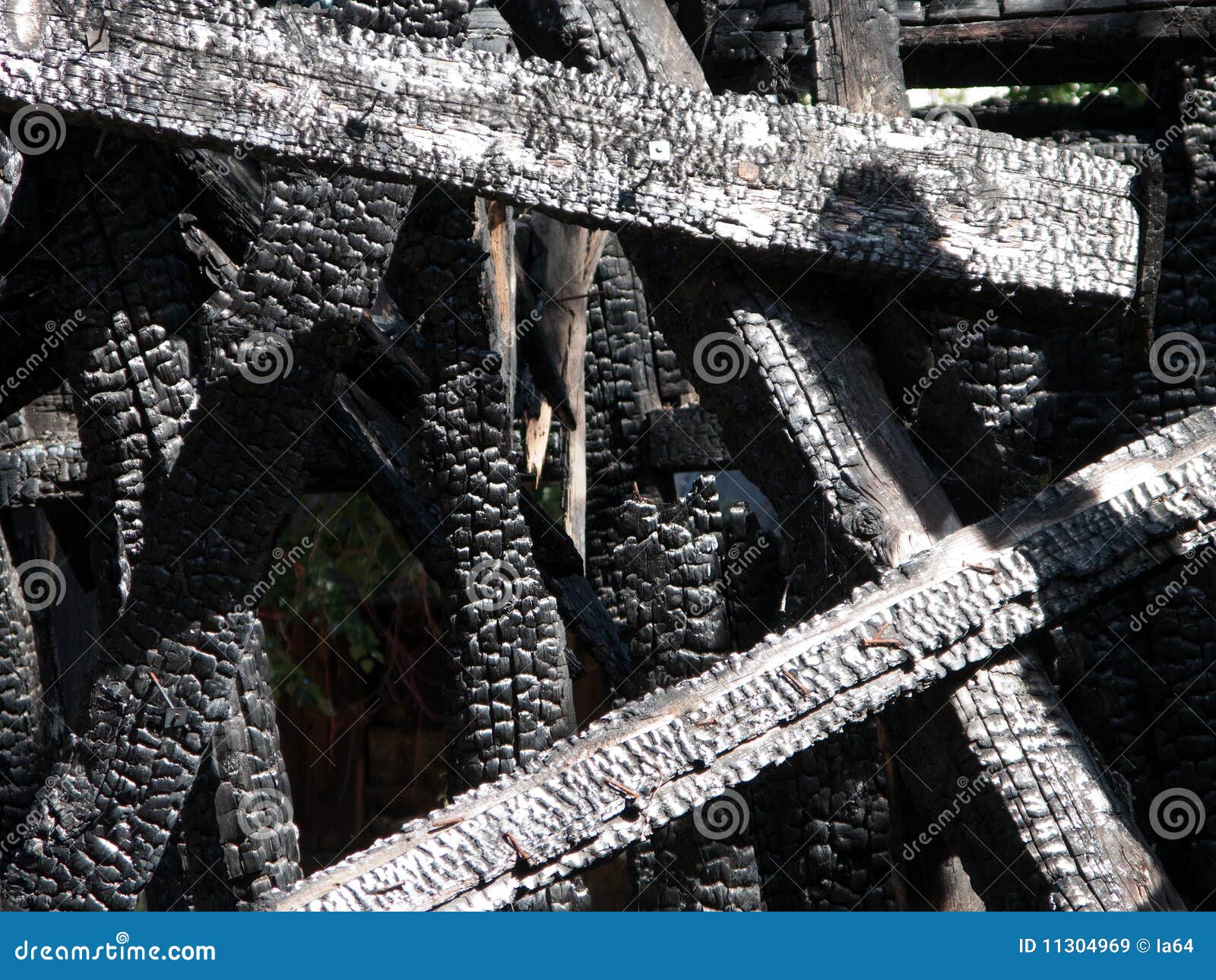 Log burnt by fire stock image. Image of built, disaster - 11304969