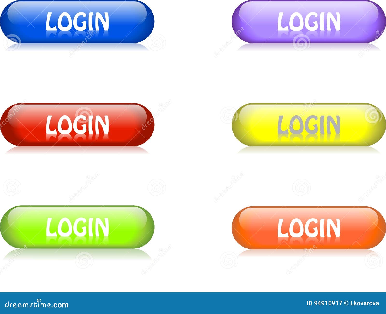 Log in buttons stock illustration. Illustration of business - 94910917