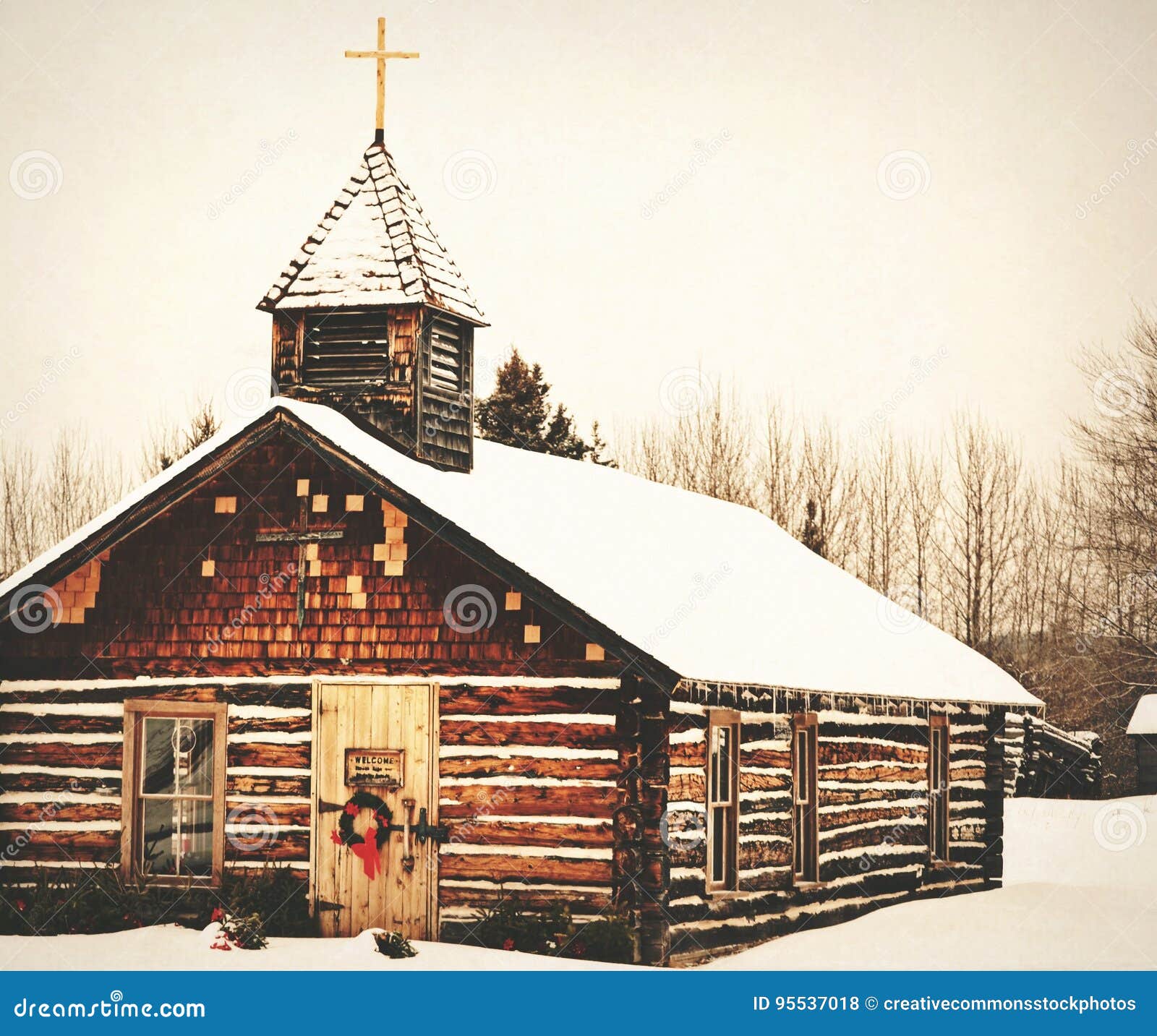 Log Cabin Church Picture. Image: 95537018
