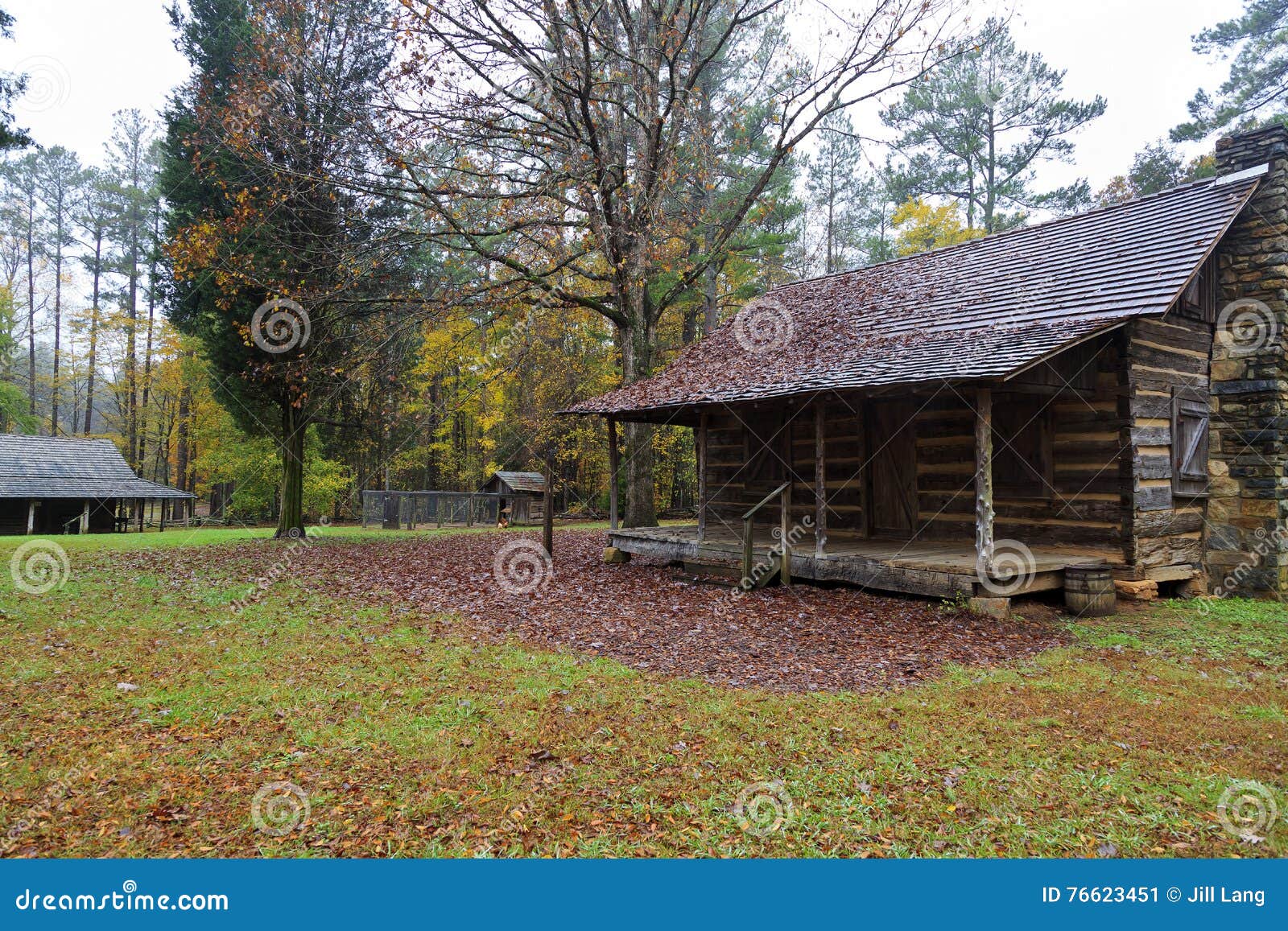 Log Cabin in the Country stock image. Image of rustic - 76623451