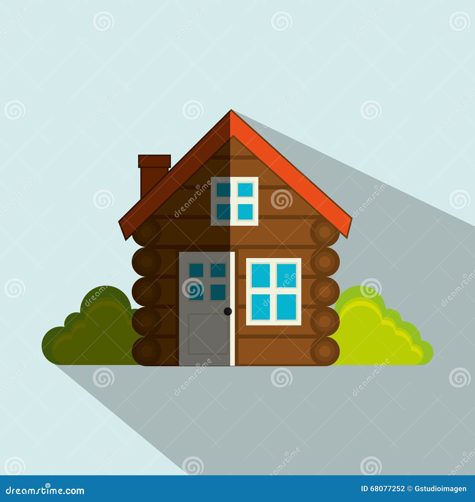 Log cabin design stock illustration. Illustration of country - 68077252