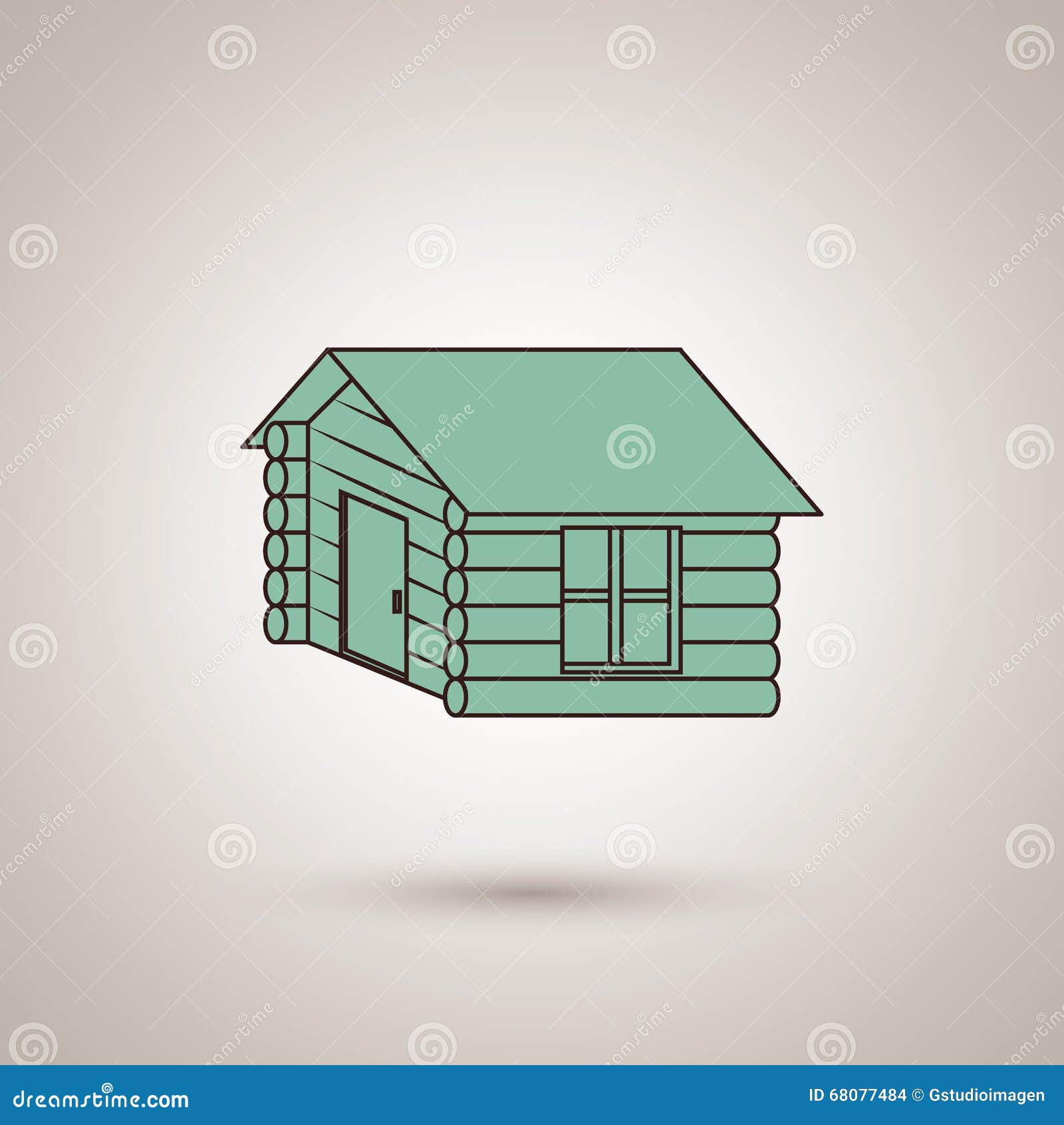 Log cabin design stock illustration. Illustration of design - 68077484
