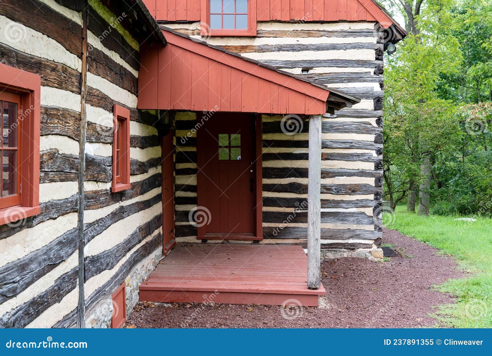 Log Cabin Entryway stock image. Image of rural, rustic - 237891355