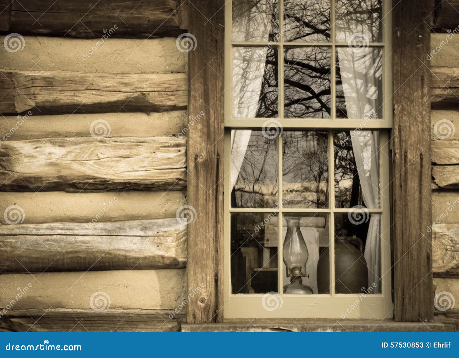 Log Cabin Wall Window