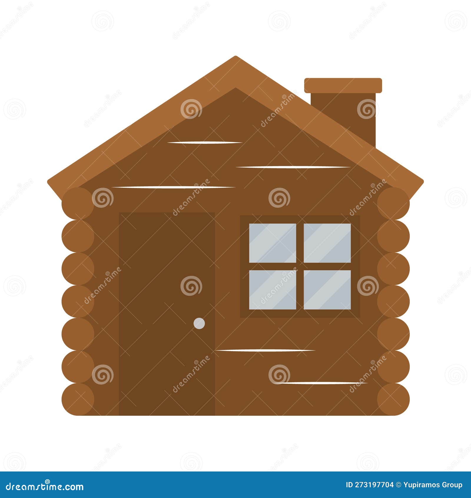 Log cabin icon stock vector. Illustration of outdoor - 273197704