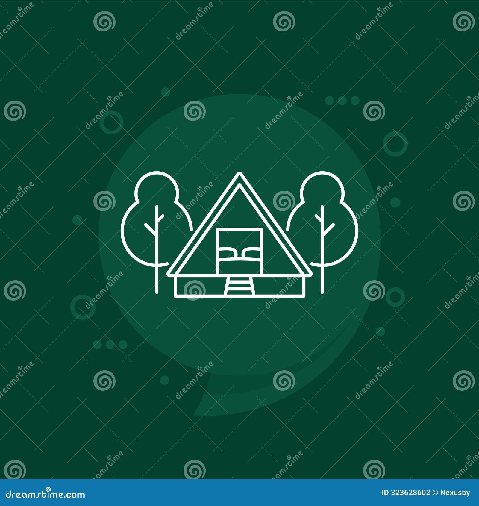 Cabin Line Icons Collection. Cozy, Isolation, Mountains, Rustic ...