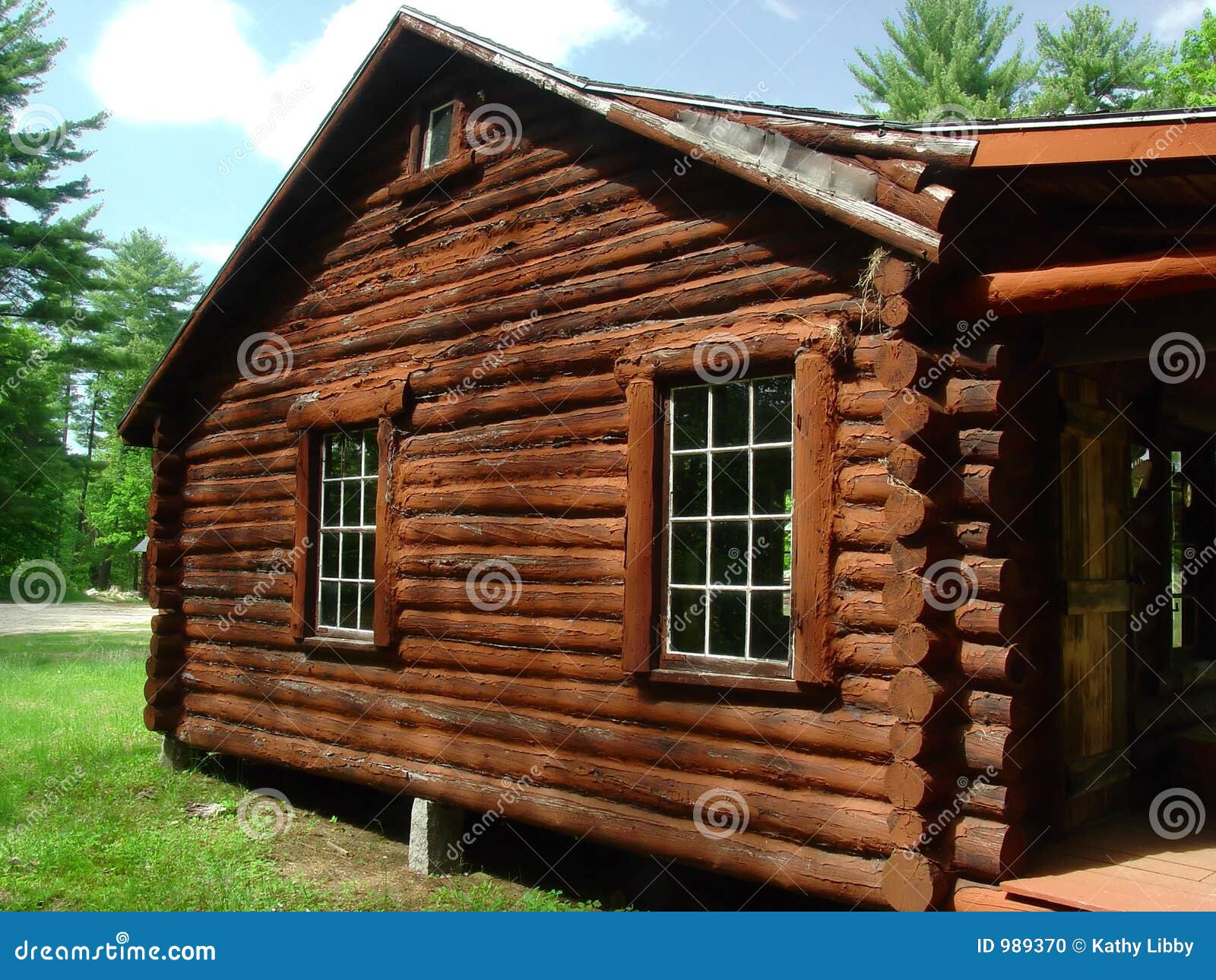 Log Cabin Side stock photo. Image of campground, cabin - 989370