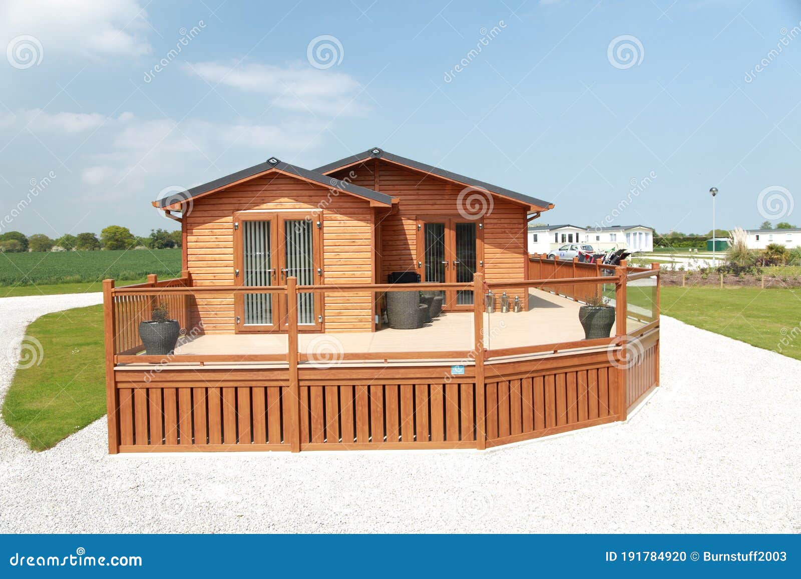 Log Cabin, Temporary Structure, Modular Building Stock Photo - Image of ...
