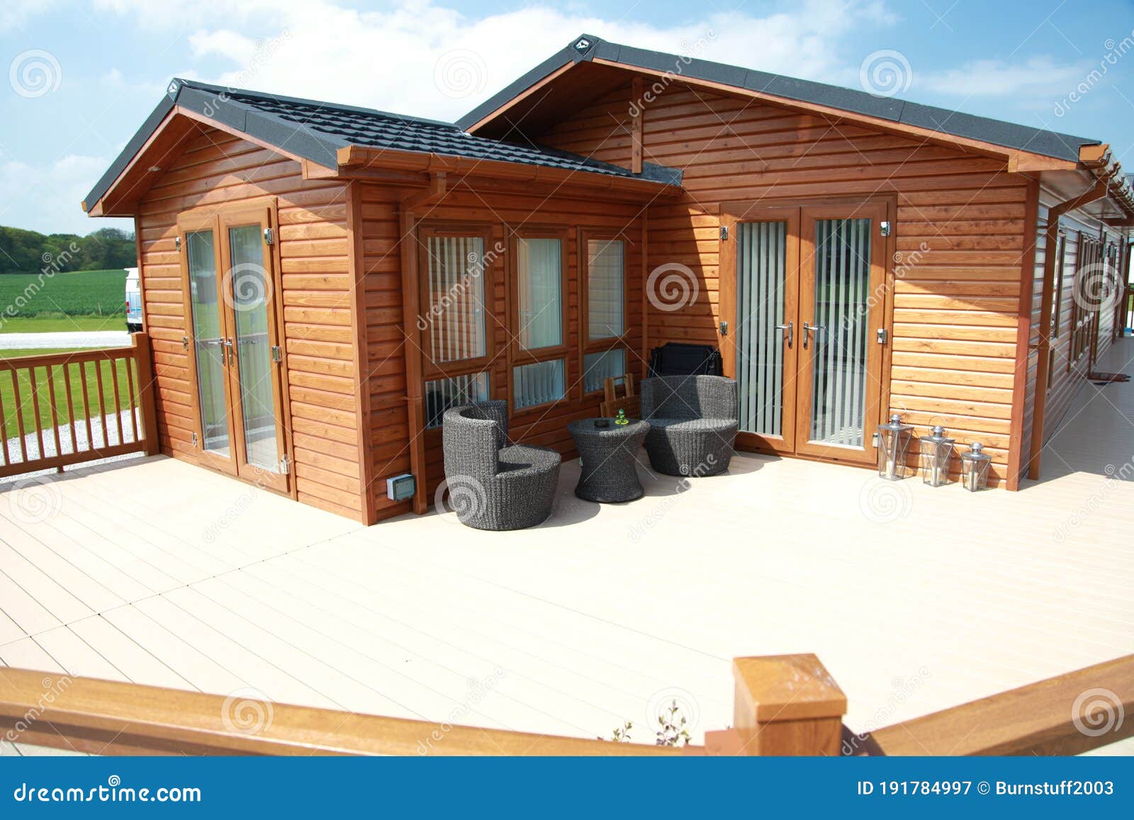 Log Cabin, Temporary Structure, Modular Building Stock Image - Image of ...