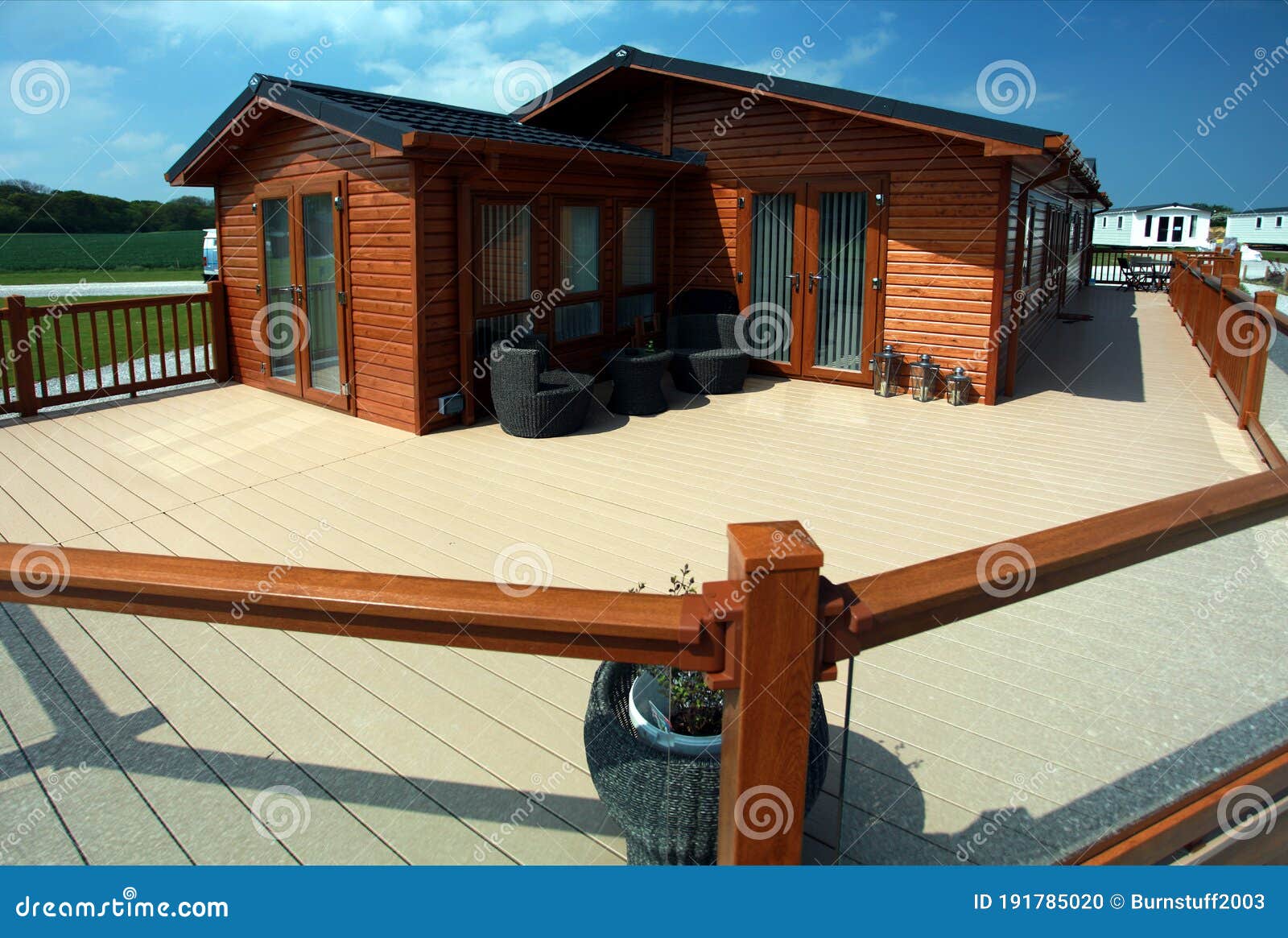 Log Cabin, Temporary Structure, Modular Building Stock Photo - Image of ...