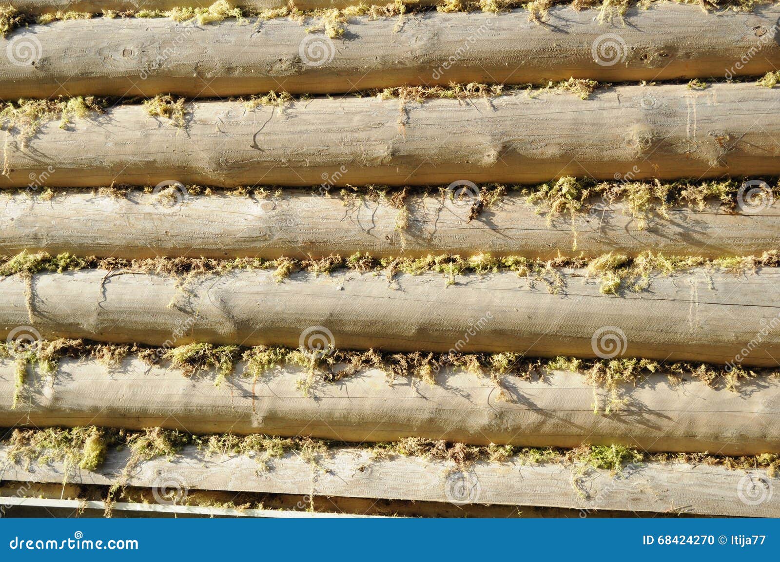 Log Cabin Wall Background stock photo. Image of nature - 68424270