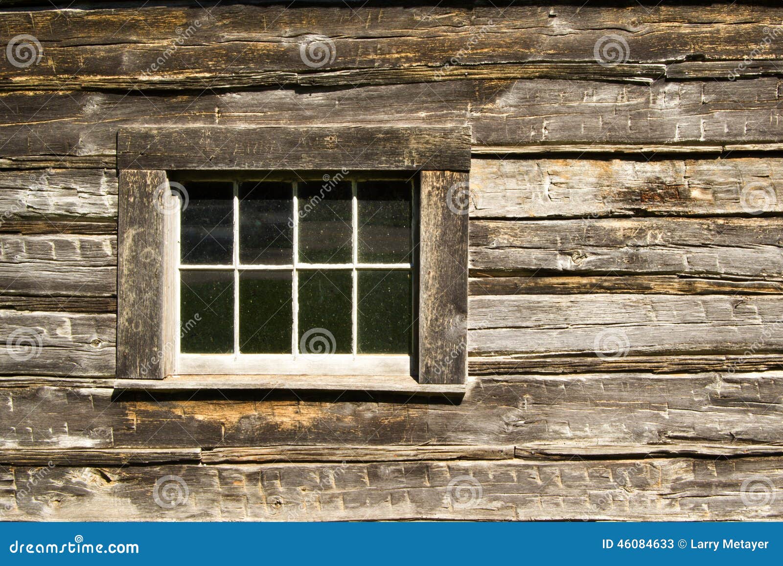 Log Cabin Window stock image. Image of wall, texture - 46084633