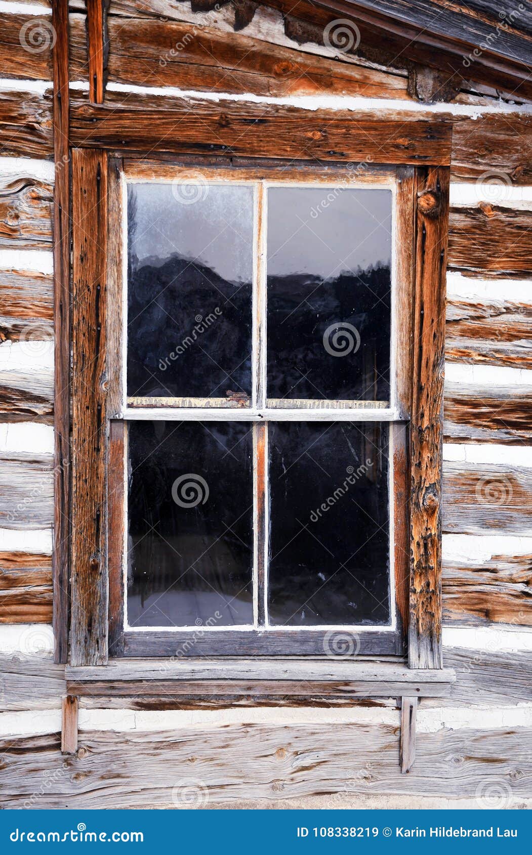 Log Cabin Window stock image. Image of cabin, wall, wood - 108338219