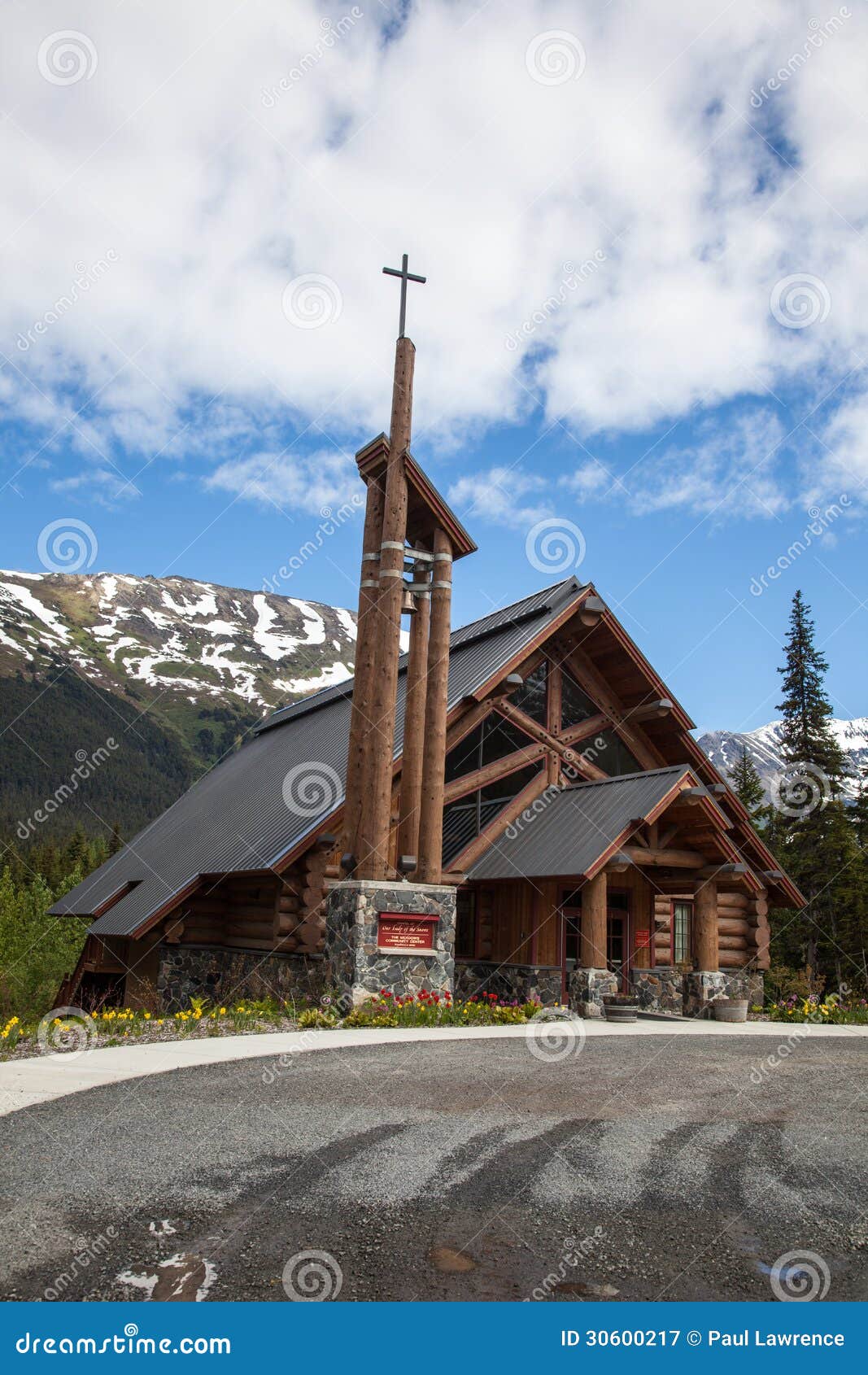 Log Church stock image. Image of steeple, architecture - 30600217