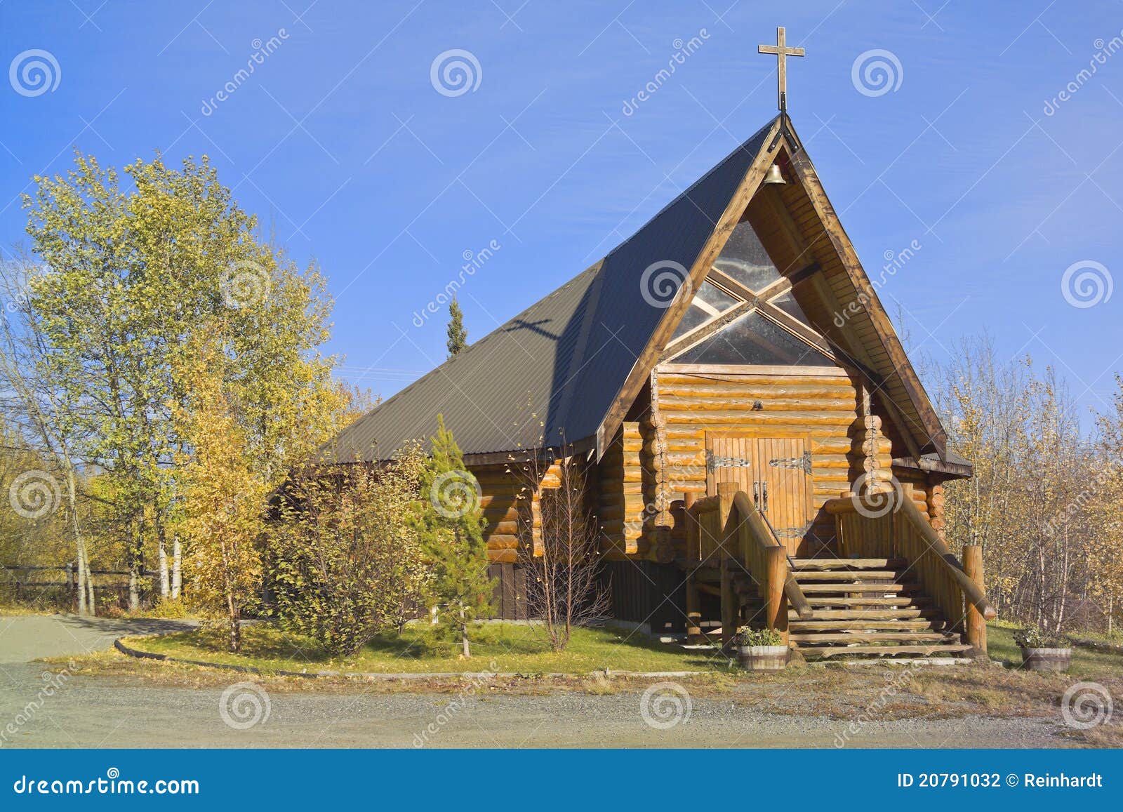 Log Church, Haines Junction, Yukon, Canada Stock Photo - Image of ...