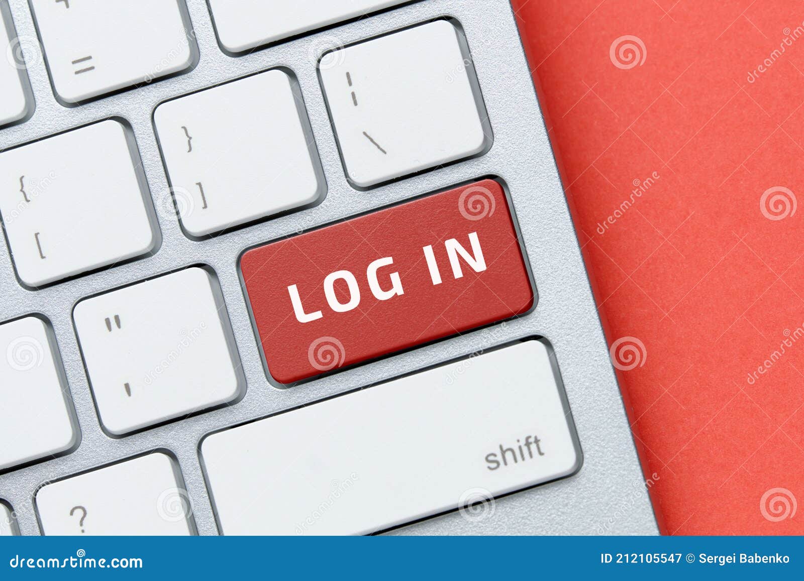 Log in Concept on Keyboard Button. Close Up Stock Image - Image of ...