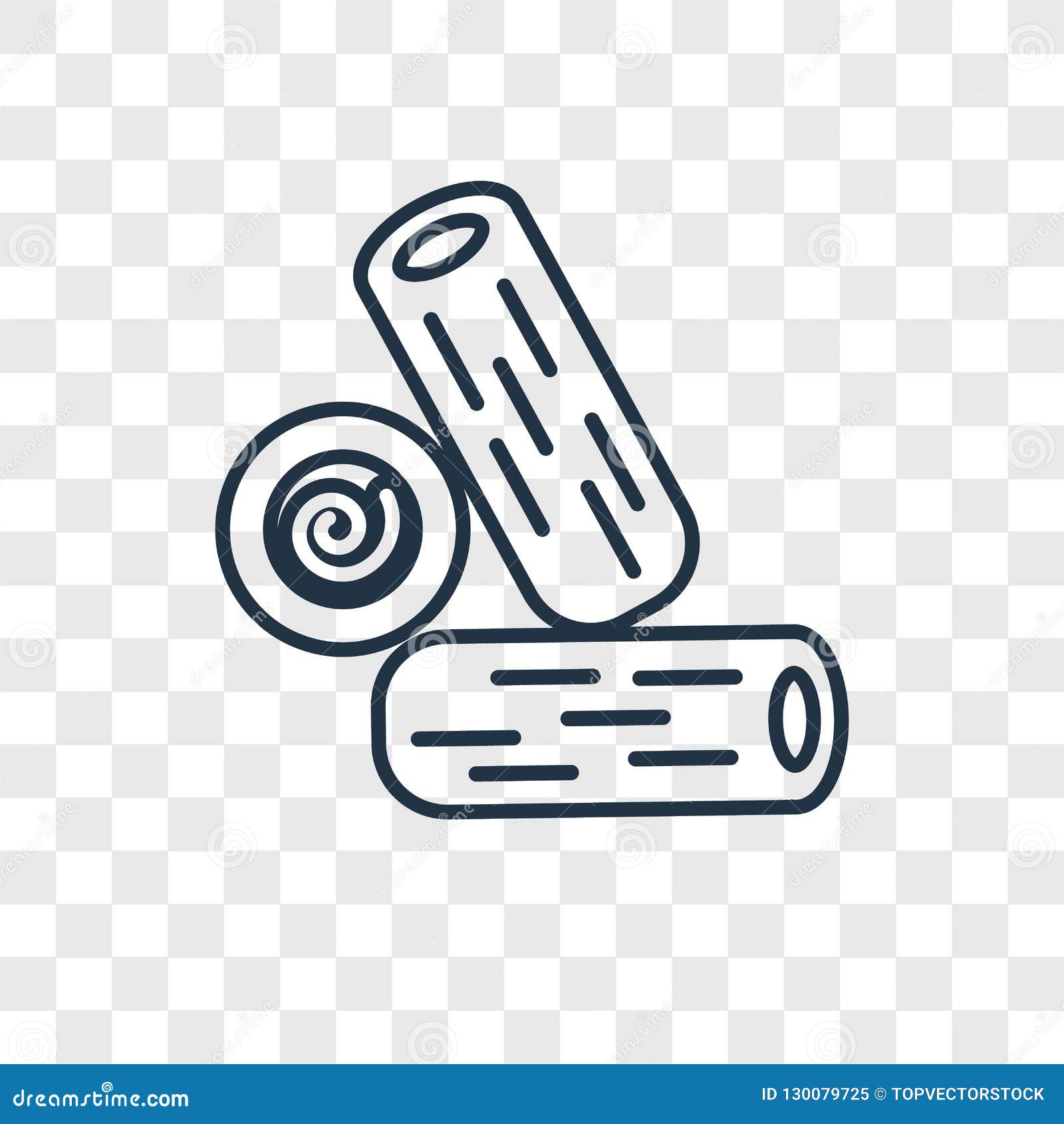 Log Concept Vector Linear Icon Isolated on Transparent Background, Log ...