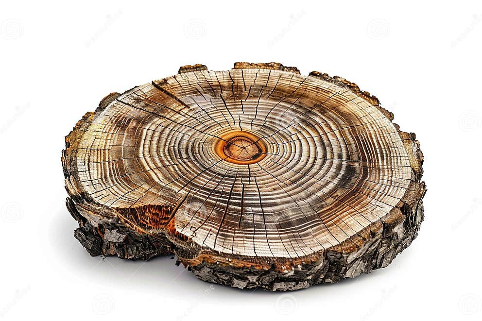 A Log Cut in Half from a Tree Trunk Stock Image - Image of tree, branch ...