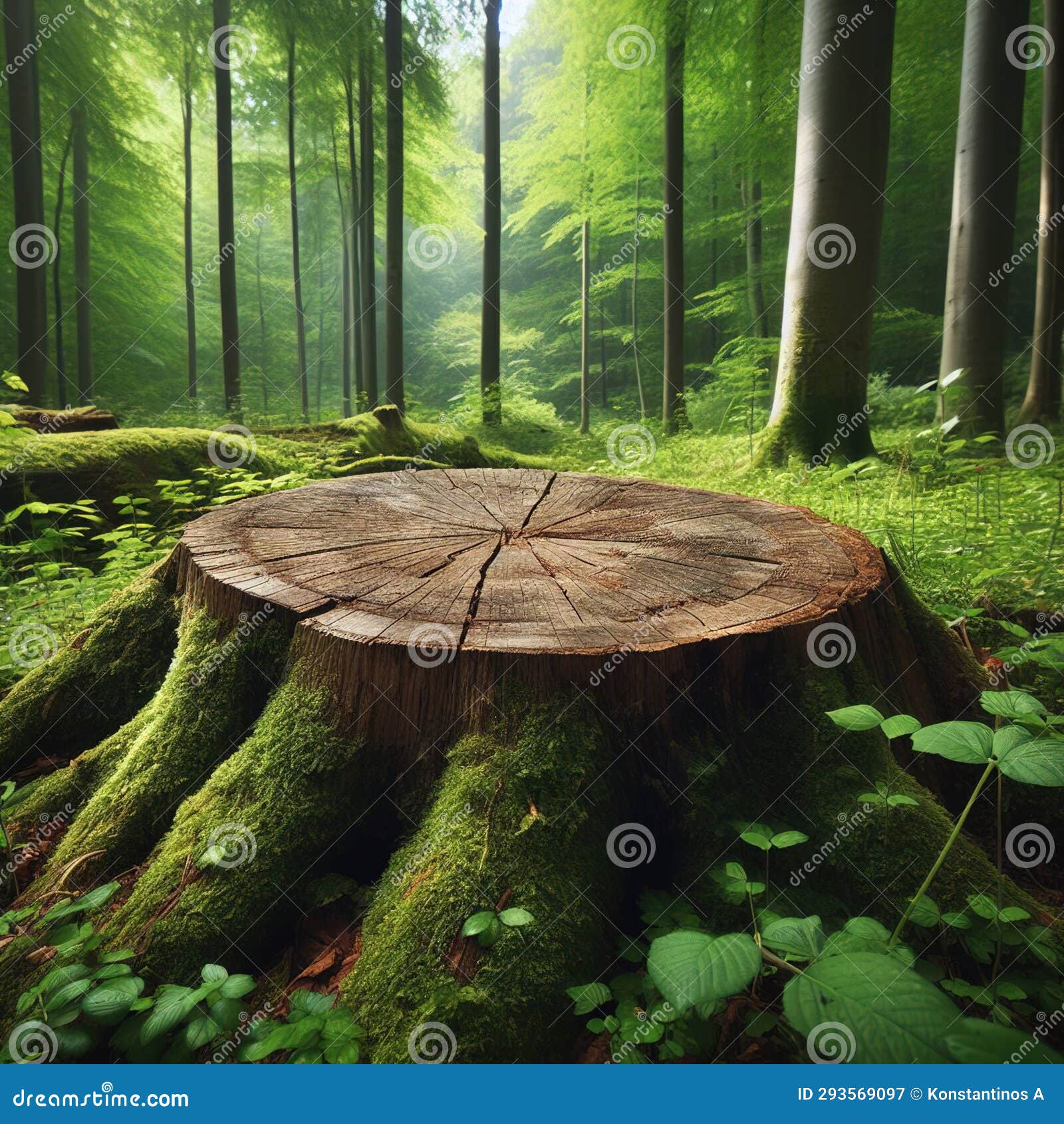 Log cut tree forest stock illustration. Illustration of environment ...