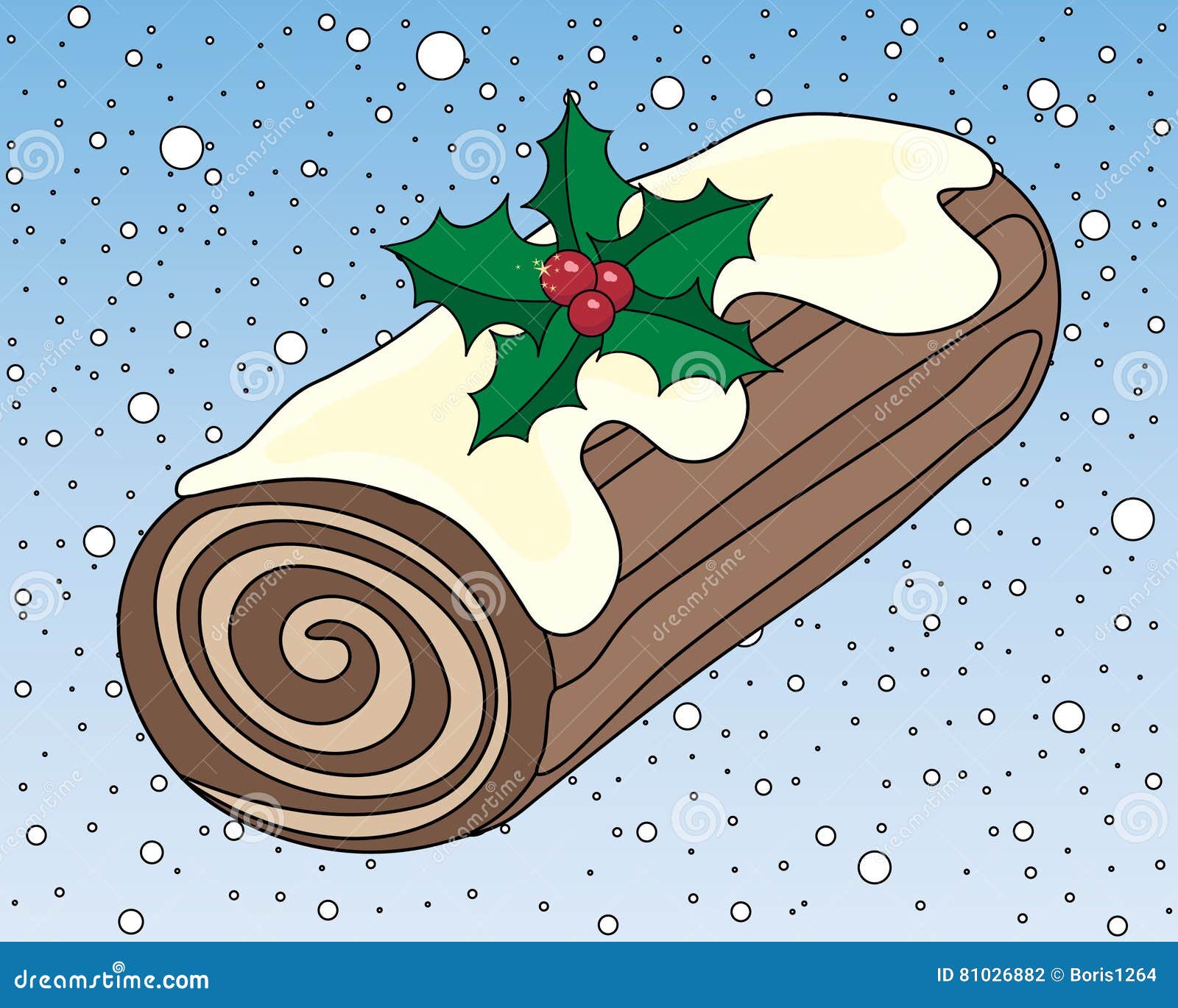 Log do chocolate do Natal ilustração do vetor. Ilustração de chocolate ...