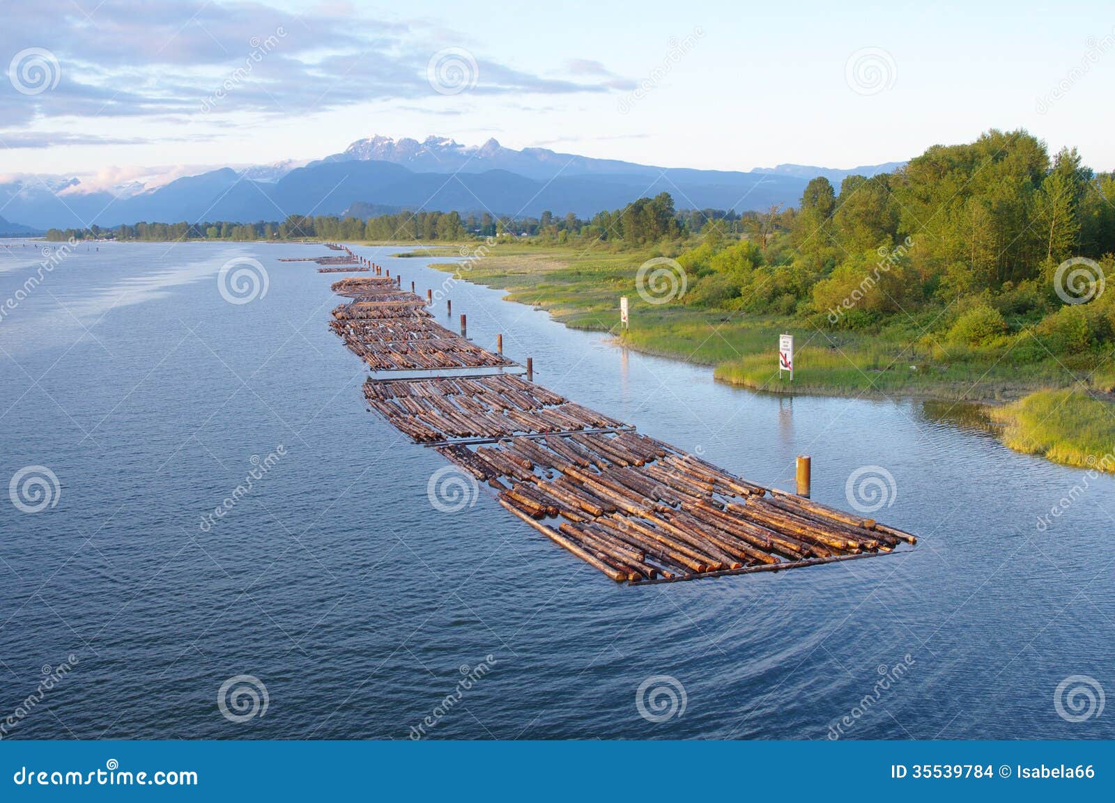 Log driving stock photo. Image of sawmill, drifted, blue - 35539784