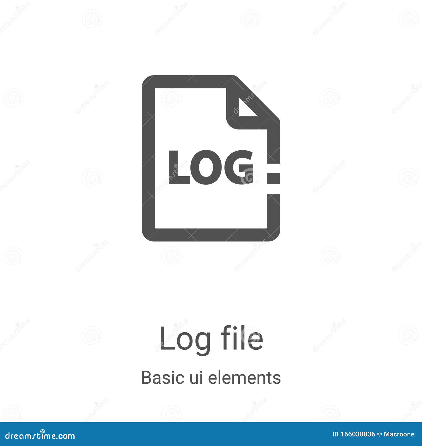 Log File Icon Vector From Basic Ui Elements Collection Thin Line Log
