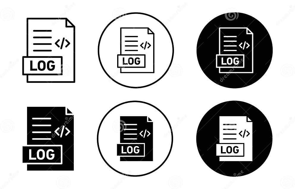 Log file icon stock vector. Illustration of symbol, document - 325374958