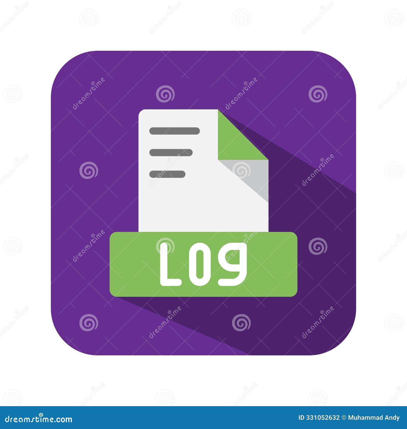 Log File Type Flat Icons. Symbol Document Files, Format. Can Be Used ...