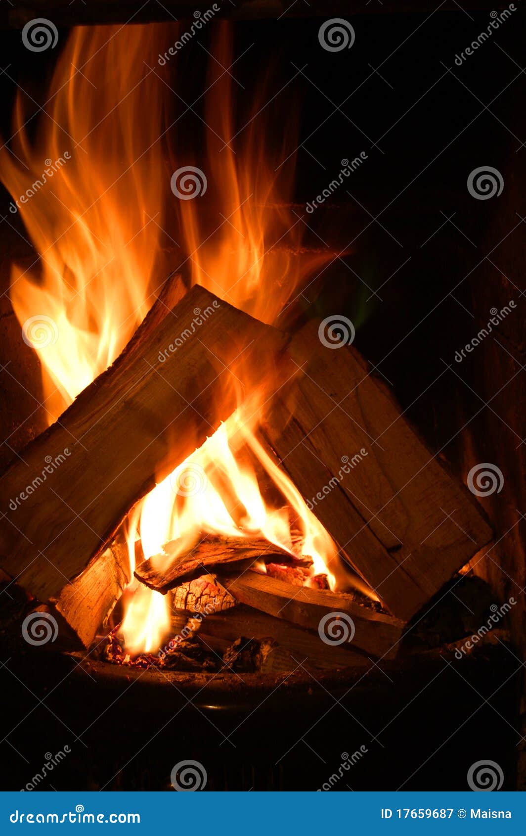 Log fire stock image. Image of orange, burning, burn - 17659687