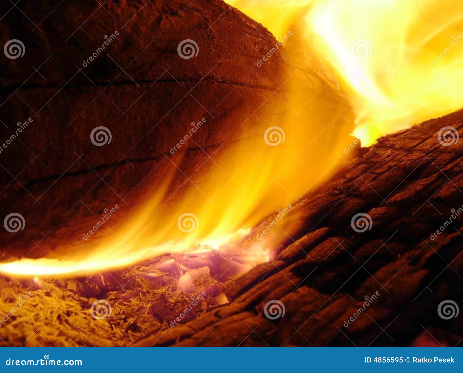 Log on fire stock image. Image of wood, orange, energy - 4856595