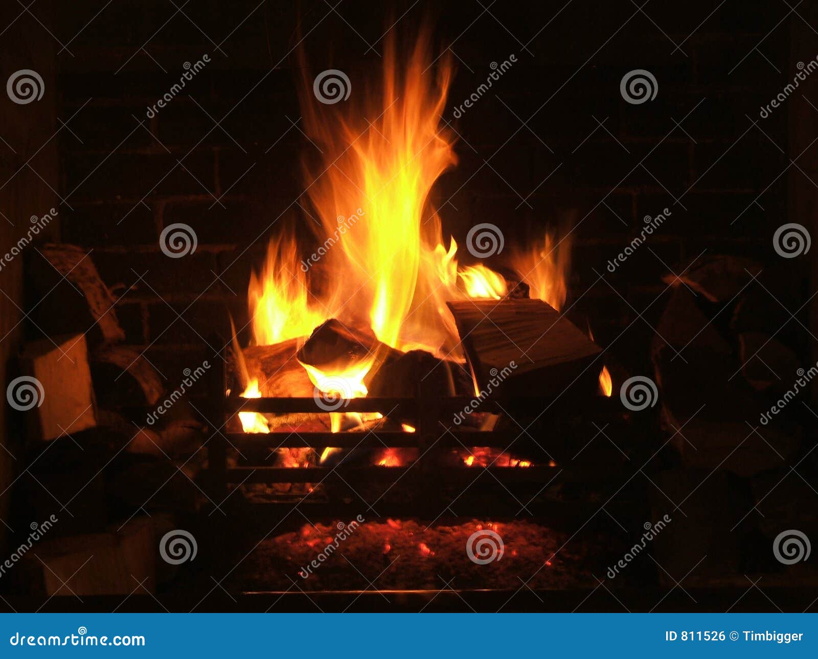 Log Fire stock photo. Image of logs, fire, burning, fireplace - 811526