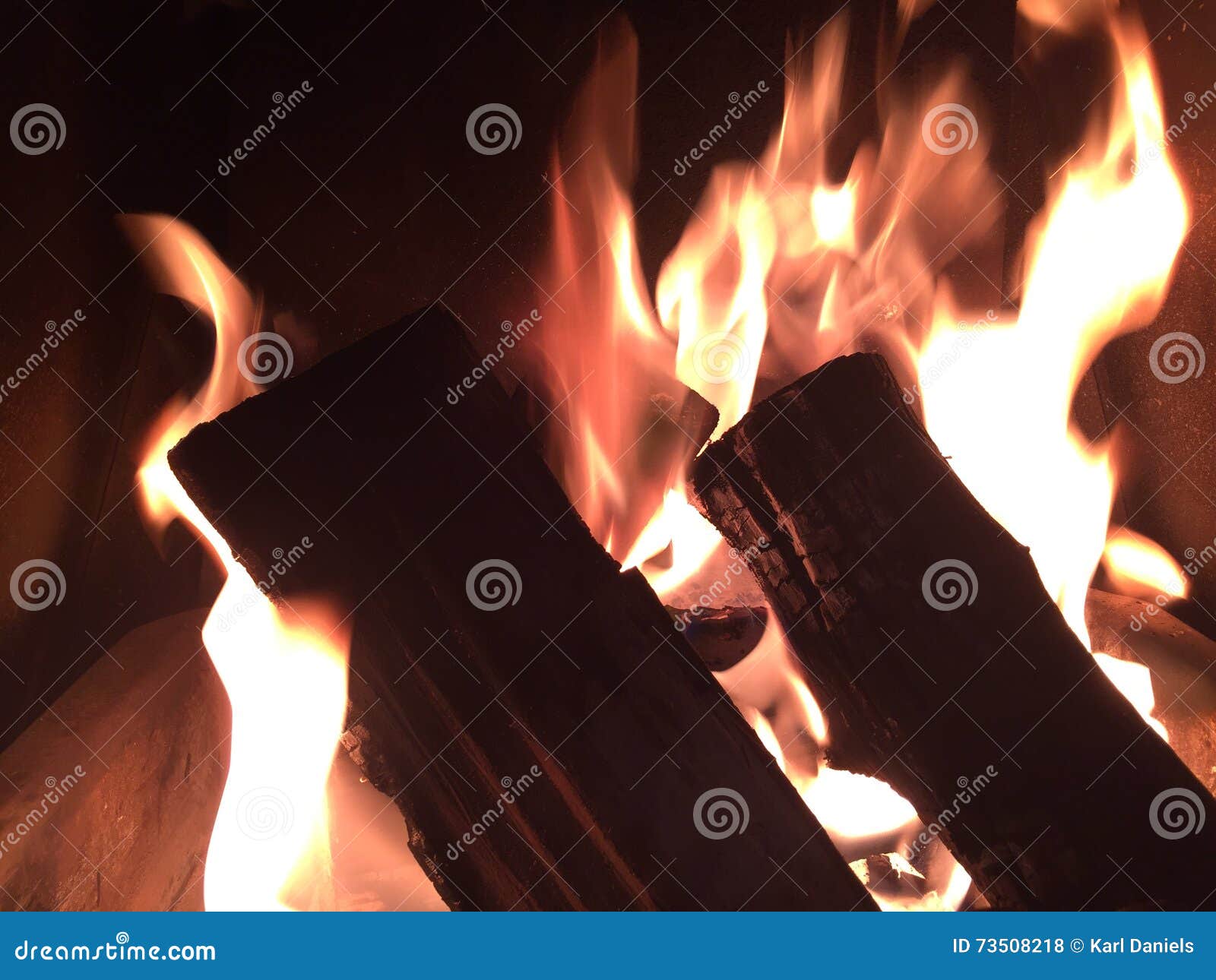 Log fire stock photo. Image of close, winters, flame - 73508218