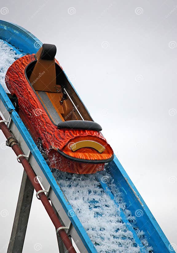 Log Flume. stock image. Image of thrill, boat, entertainment - 11778127
