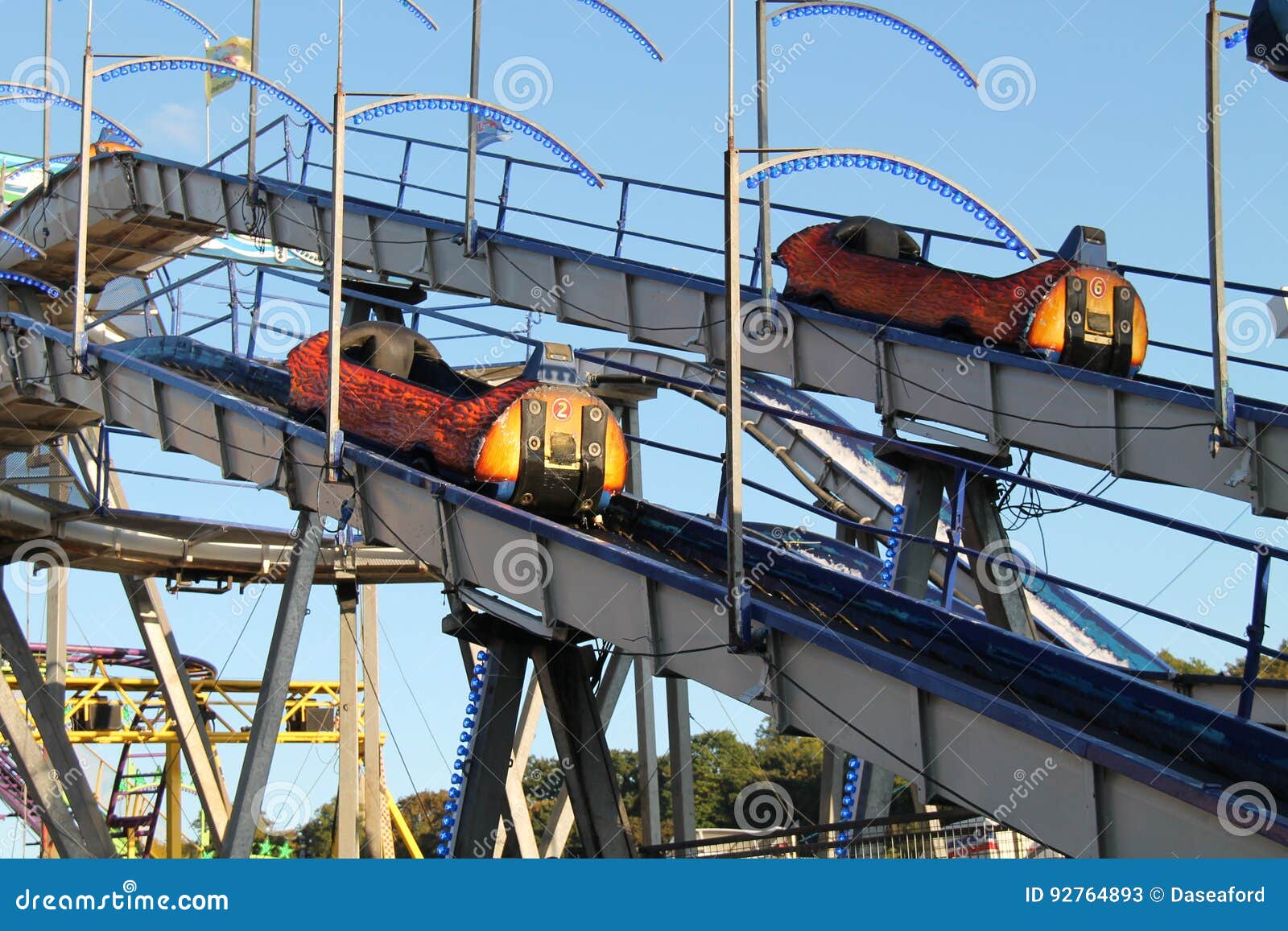 Log Flume Ride Splash Zone Family Fun In Mexican Setting Editorial ...