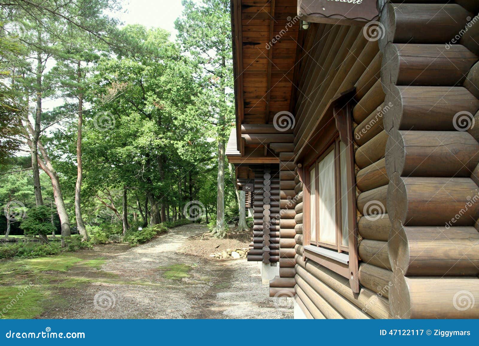 Log house stock image. Image of wood, fukushima, japan - 47122117